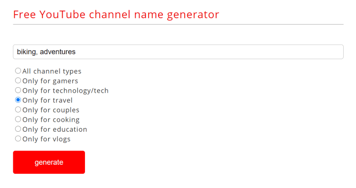 12 Top Free YouTube Name Generators in 2021
