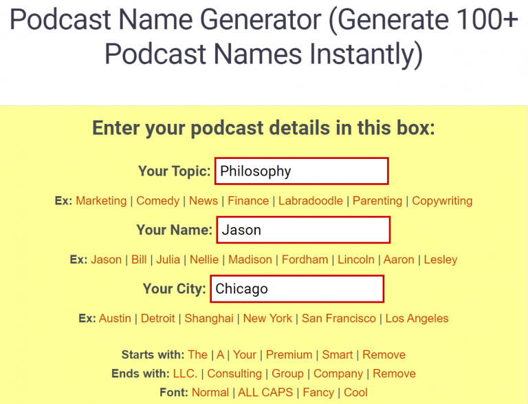 7 Top Free Podcast Name Generators in 2021 - Pixelied Blog